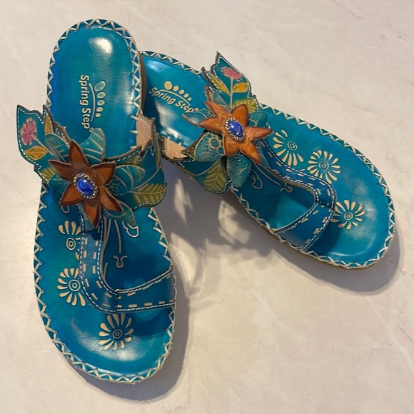 Spring Step | Shoes | Spring Step Turquoise Sandal | Poshmark